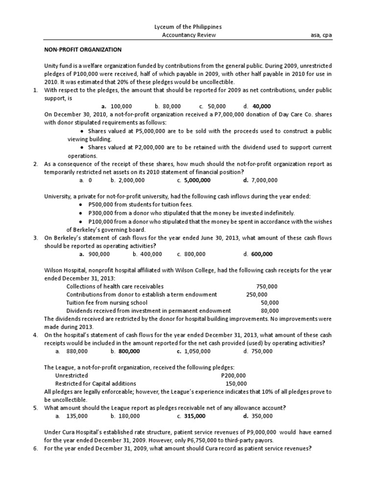 Npo | PDF | Financial Endowment | Expense