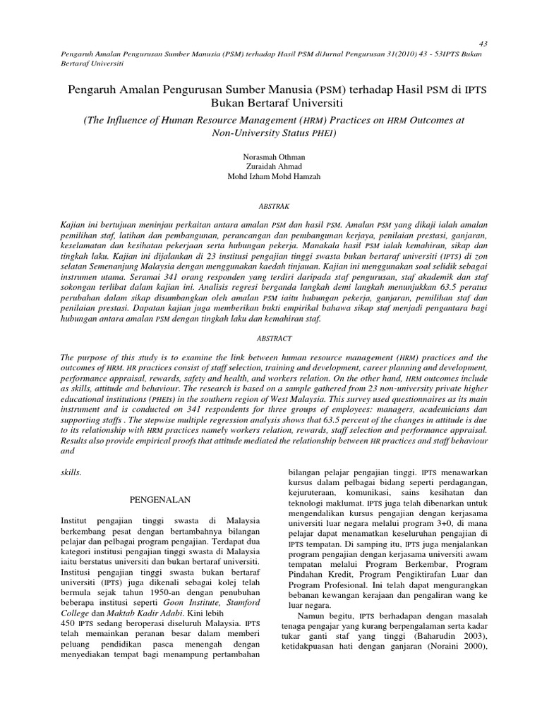 Jurnal HRM | PDF | Human Resource Management | Labor