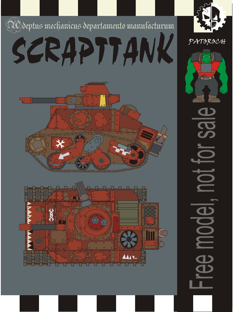 Warhammer 40K - Scrap Tank Paper Model | PDF