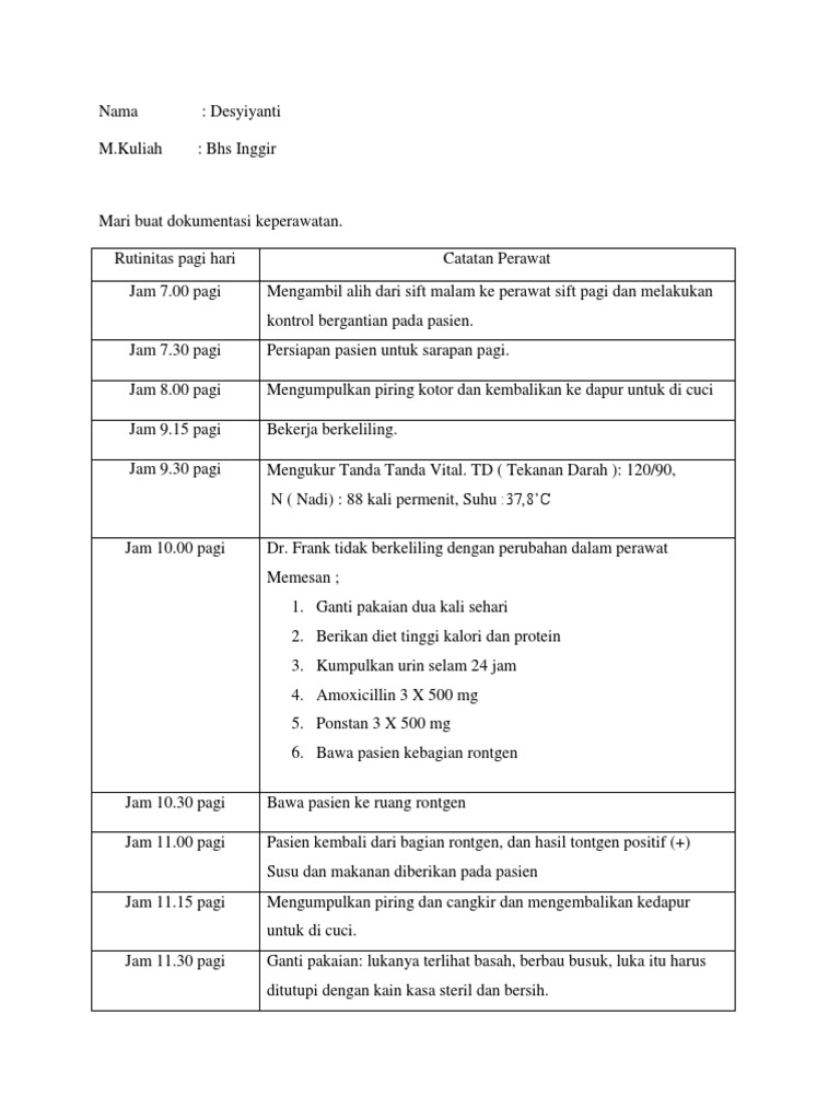 NURSING DOCUMENTATION ROUTINE | PDF