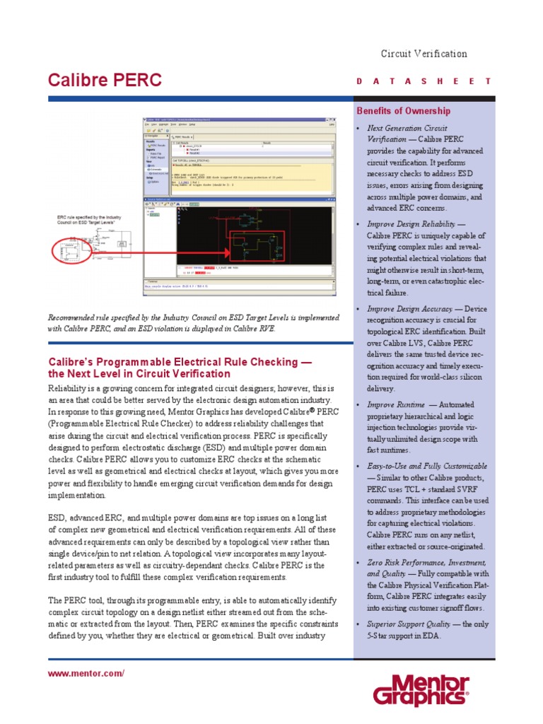 Calibre Perc Ds PDF | PDF | Electrostatic Discharge | Reliability Engineering
