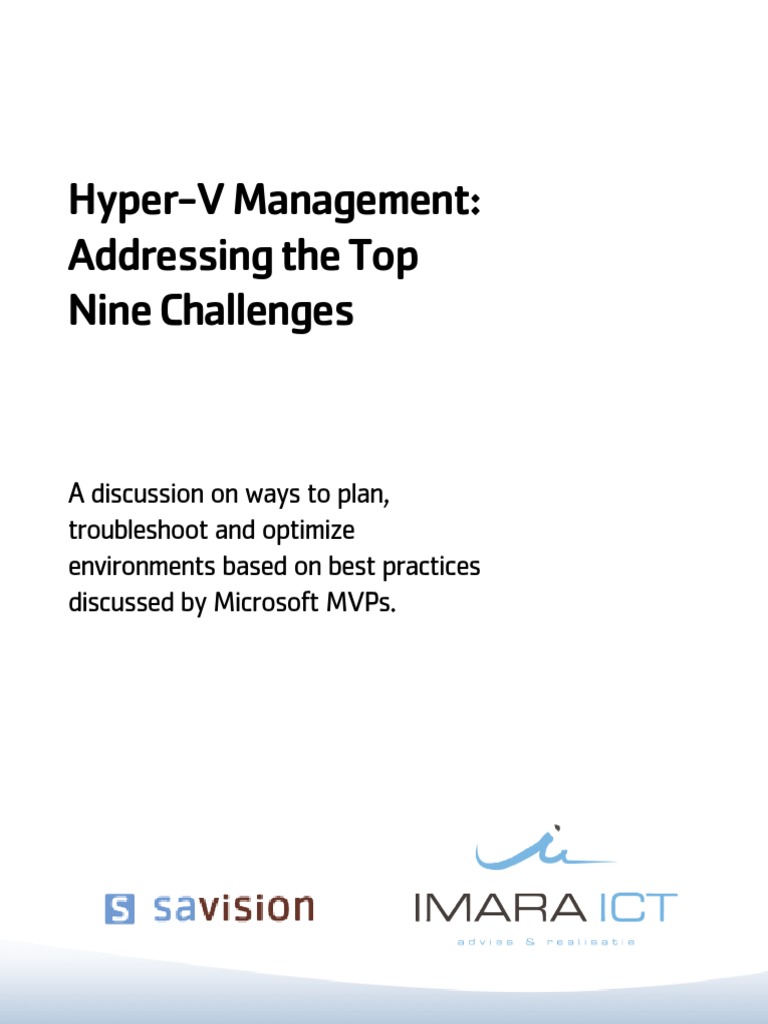 Hyper V Management White Paper | PDF | Hyper V | Computer Cluster
