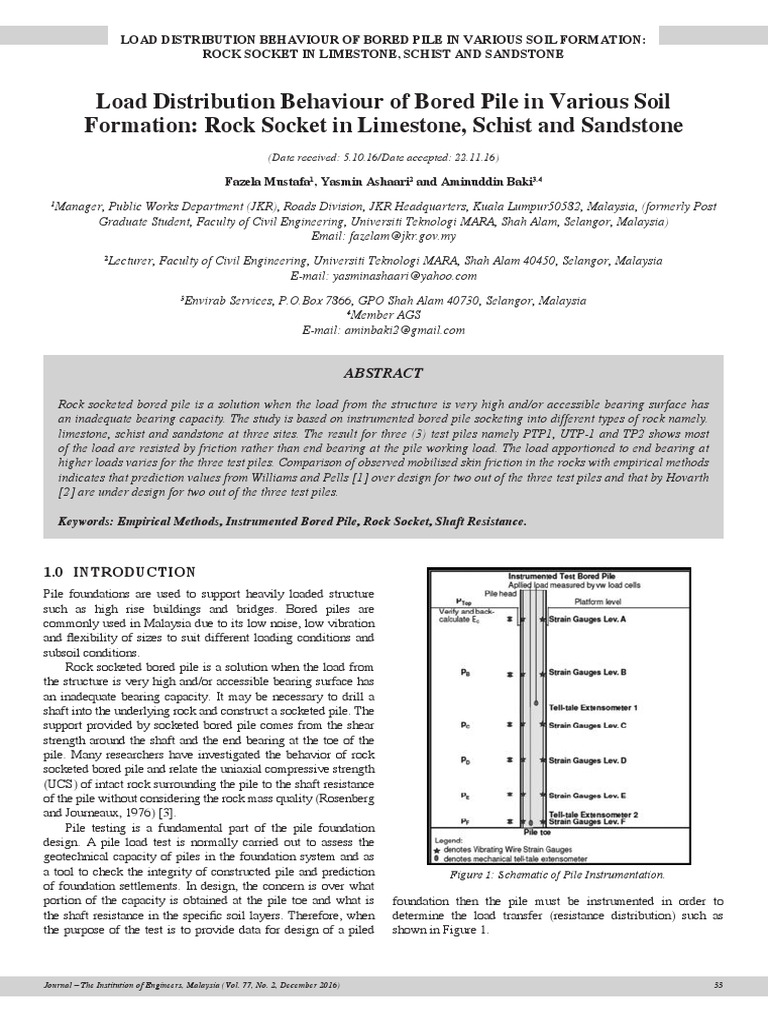 Load Distribution Behavior of Bored Pile | PDF | Deep Foundation ...