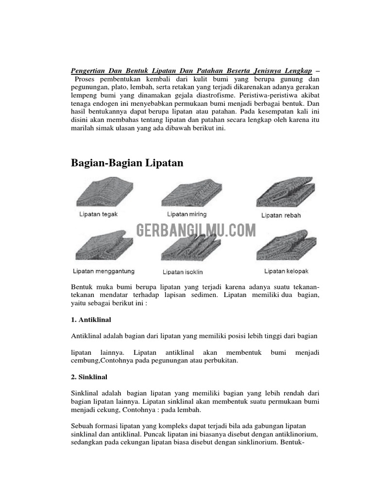 Gambar Lipatan Dan Penjelasannya | PDF