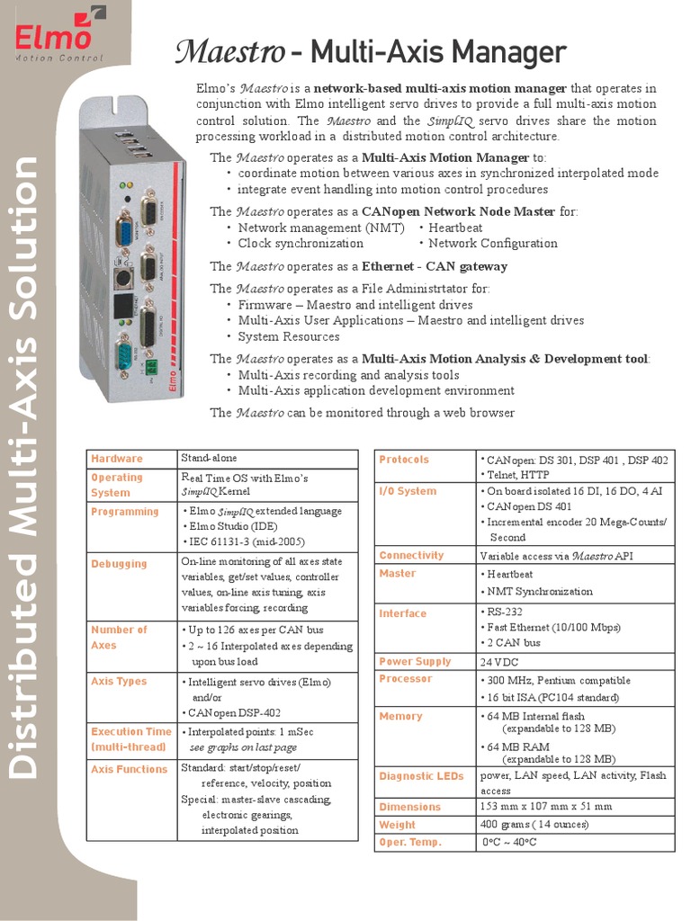 Maestro Multi Axis Motion | PDF | Integrated Development Environment ...