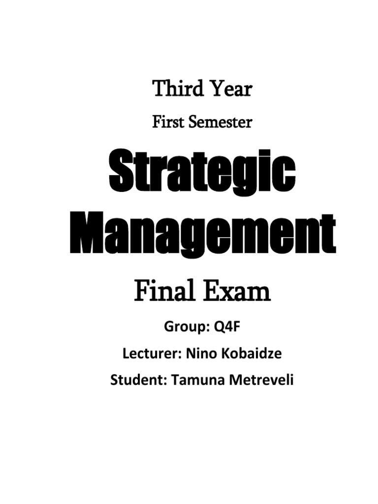 Stra - Manag.final I | PDF | Strategic Management | Stocks