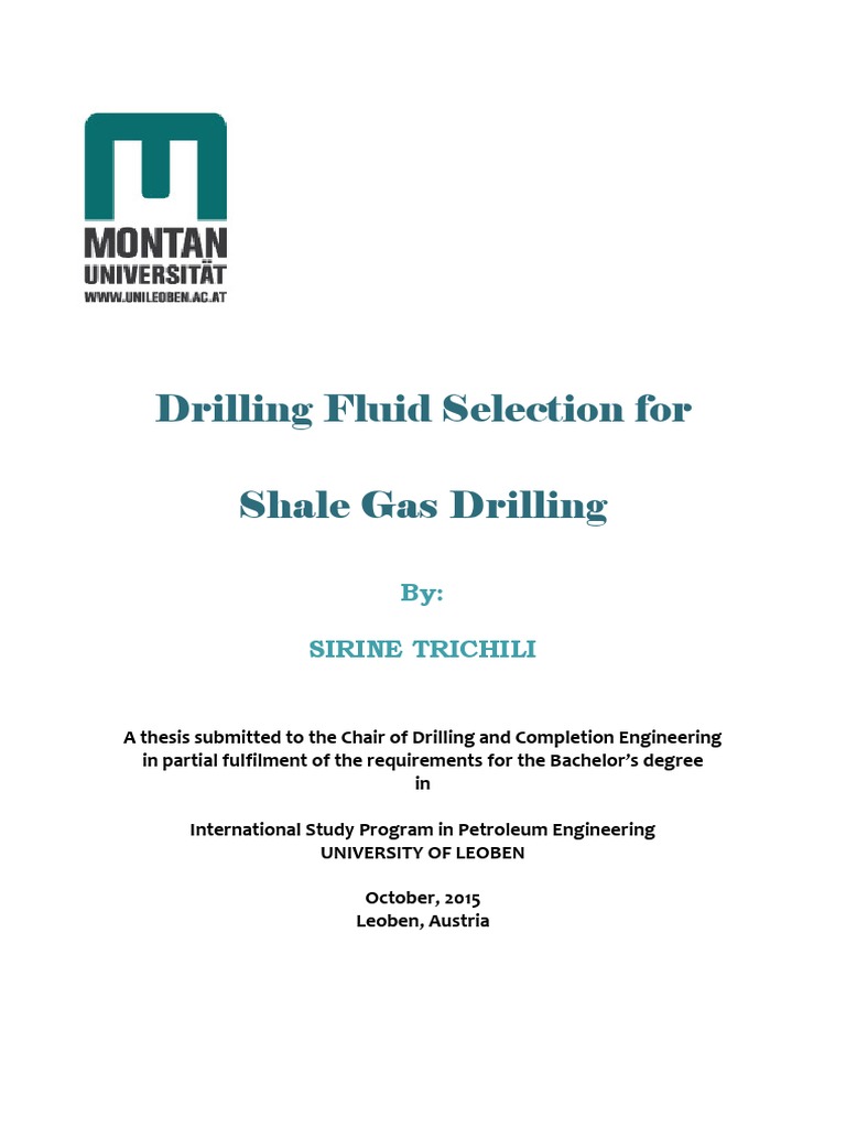 Drilling Fluid Selection For Shale Gas Drilling | PDF | Oil Well ...