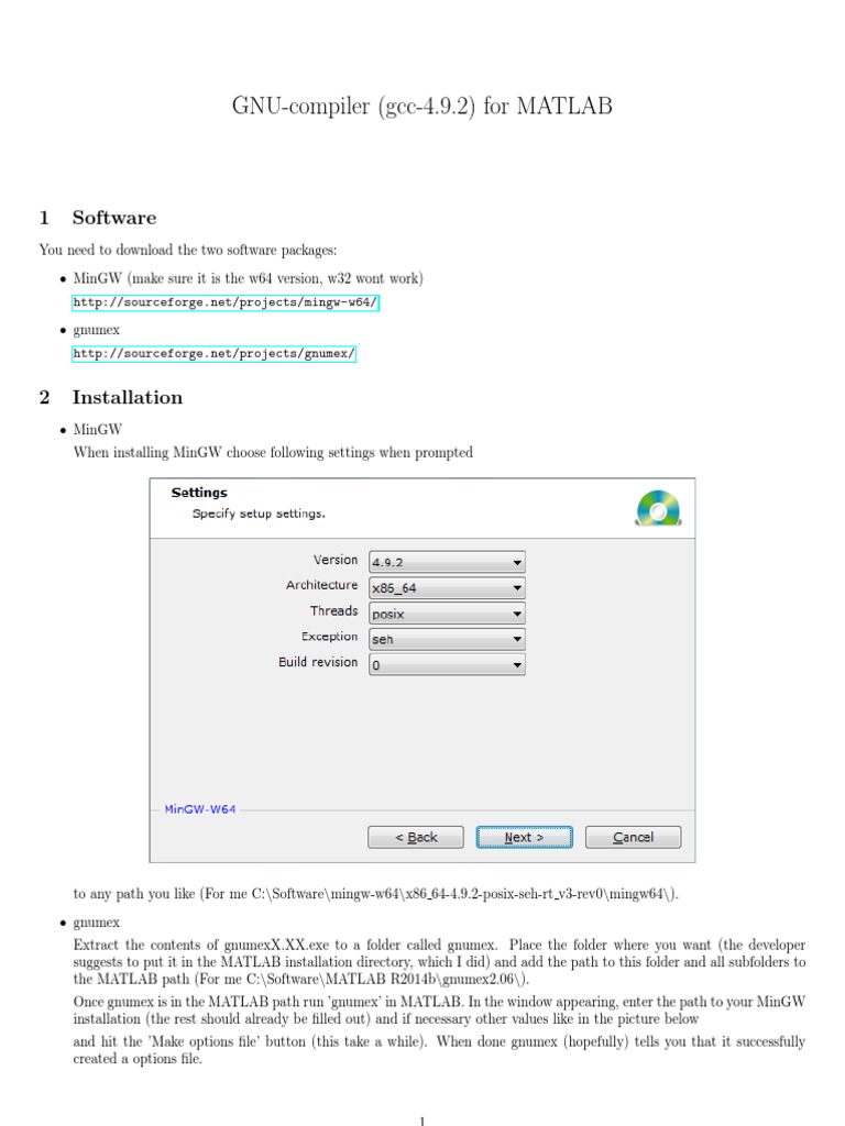 Mat Lab Gnu Compiler | PDF | Computing Platforms | Microsoft Windows