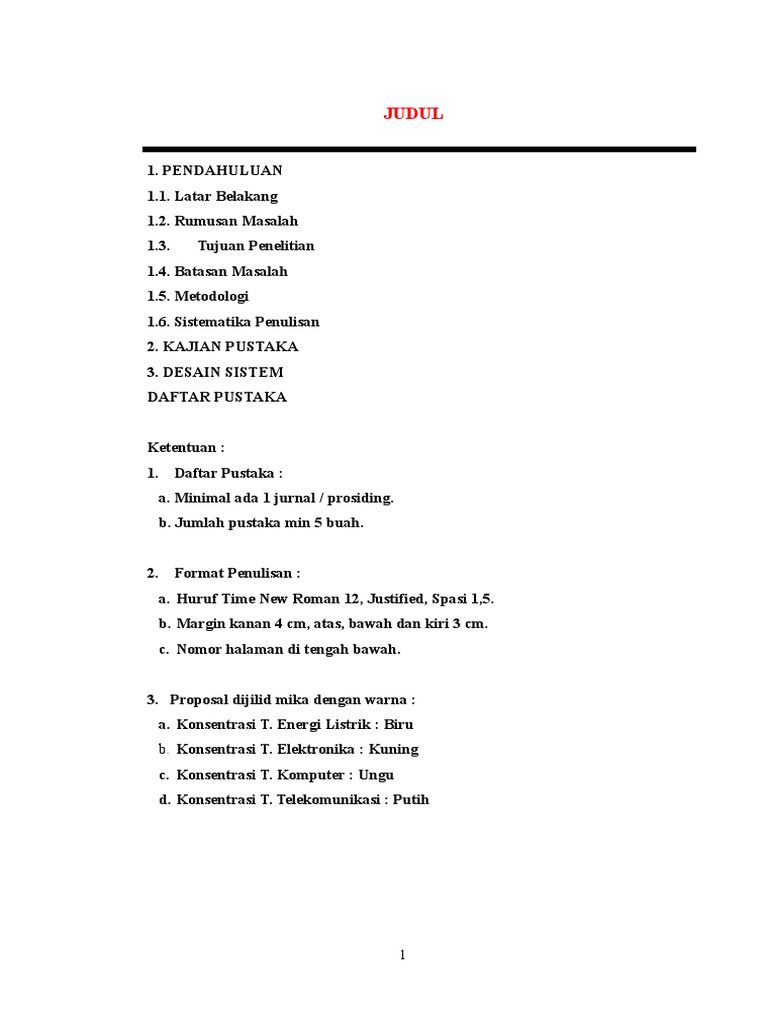 Format Proposal Skripsi | PDF