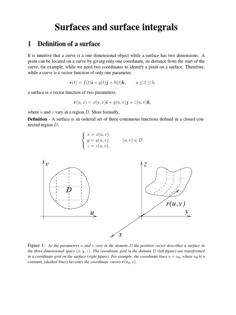 Surfaces and Surfaces Integrals | PDF | Sphere | Coordinate System