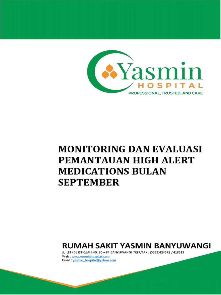 Monitoring Dan Evaluasi Program High Alert Fix - September Fix | PDF