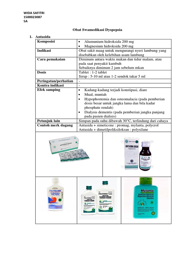 Obat Swamedikasi untuk Dyspepsia dan Diare | PDF