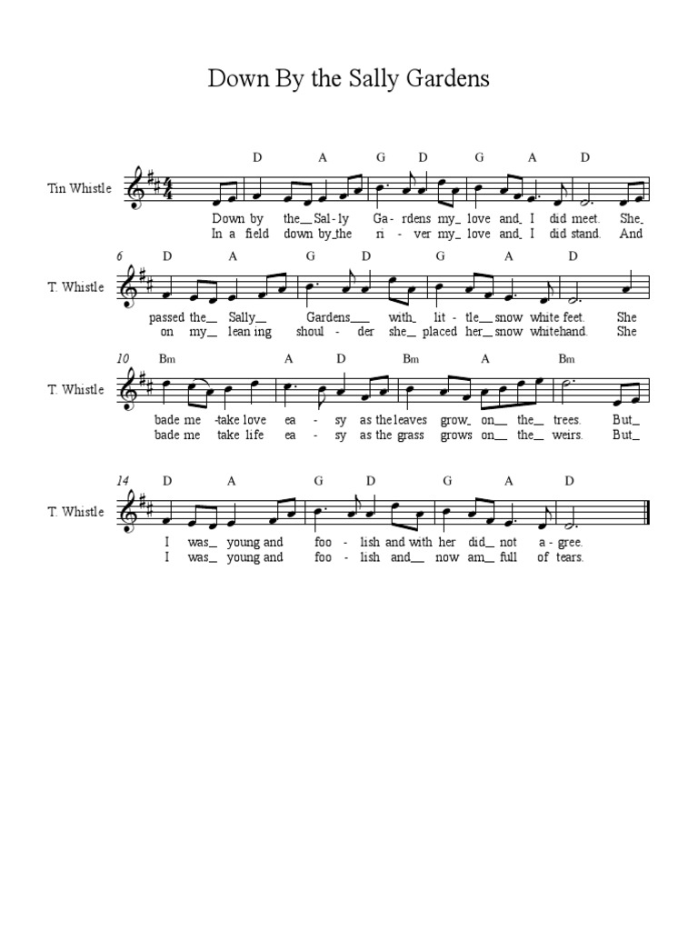 1 Down by The Sally Gardens | PDF