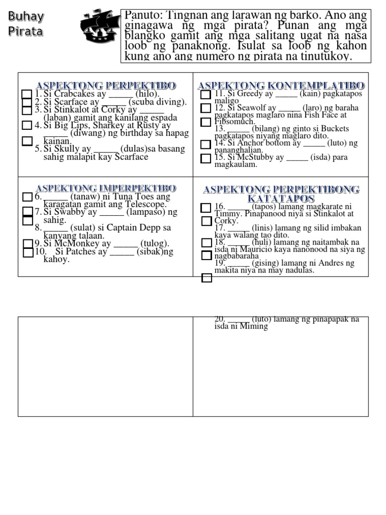 Aspektong Perpektibo - Pirate Life | PDF