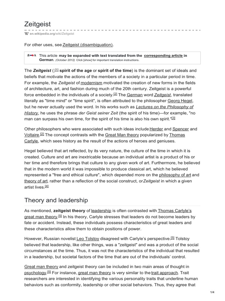 Zeitgeist | PDF | Psychological Concepts | Cognitive Science