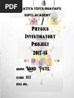 Class 12TH Project On Moving Coil Galvanometer | PDF | Quantity ...