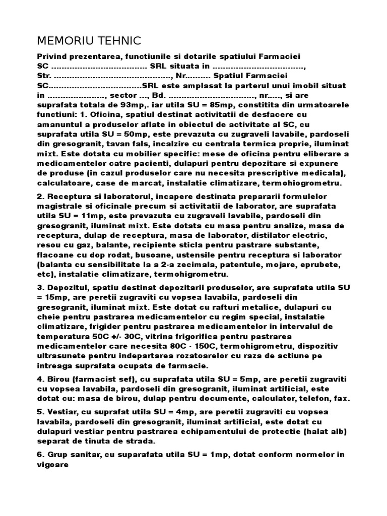 Model Memoriu DSV | PDF