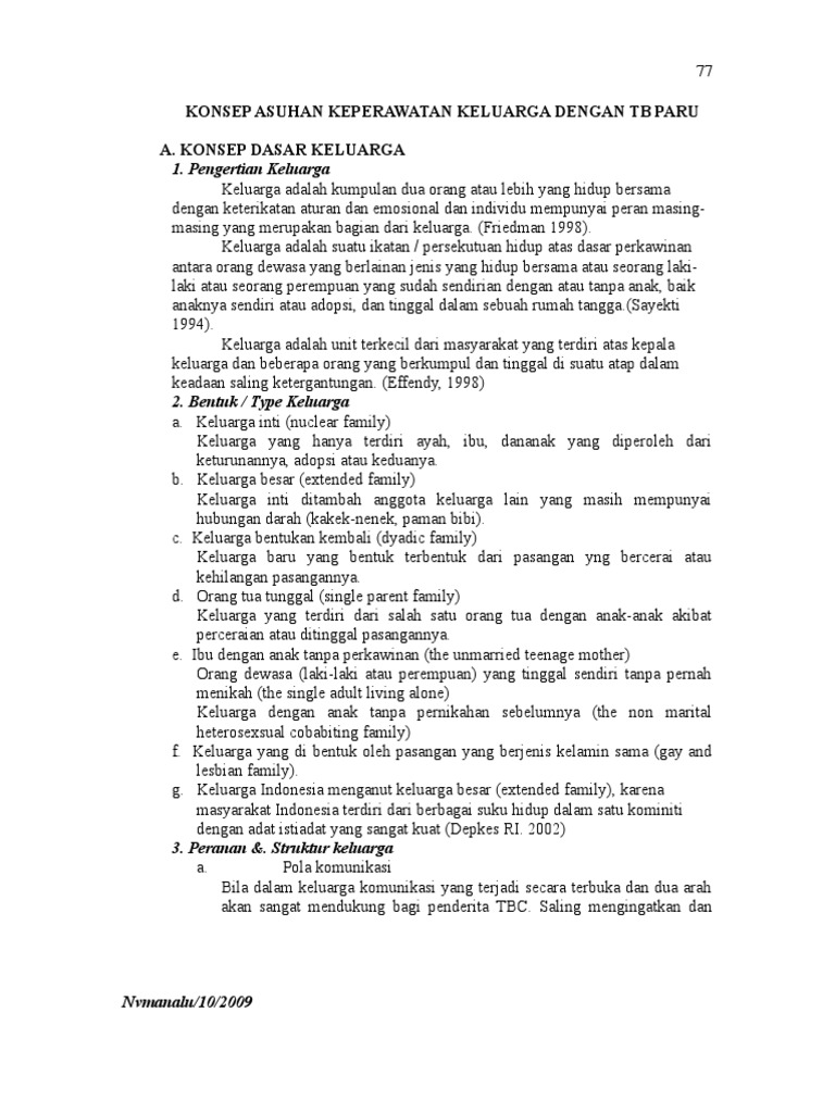 Konsep Asuhan Keperawatan Keluarga Dengan TB Paru | PDF