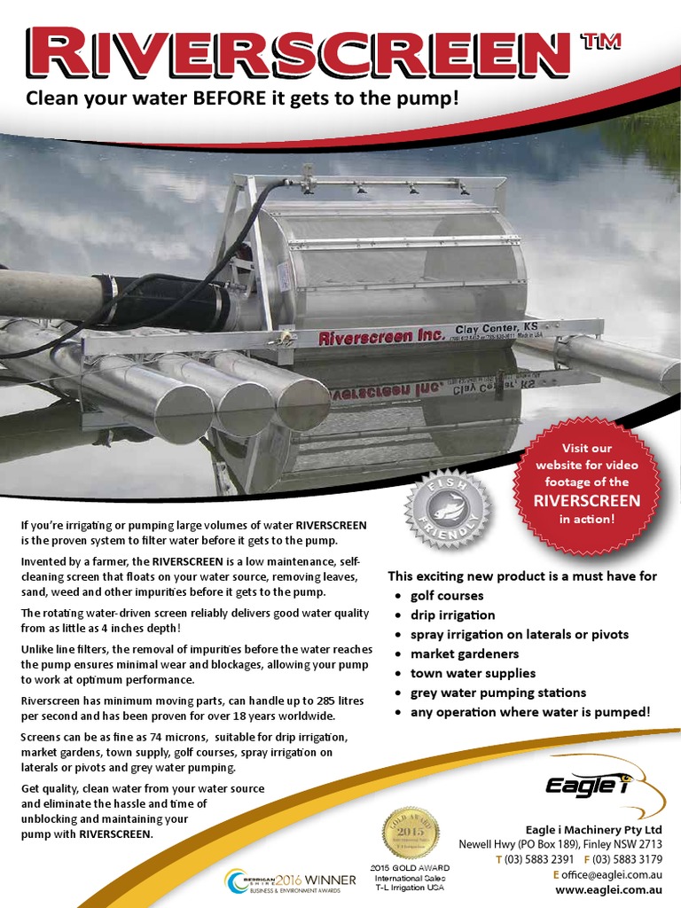 Riverscreen A4Promo2 | PDF | Irrigation | Pump