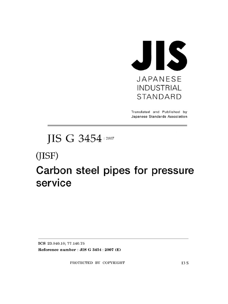 Jis G 3454 | PDF