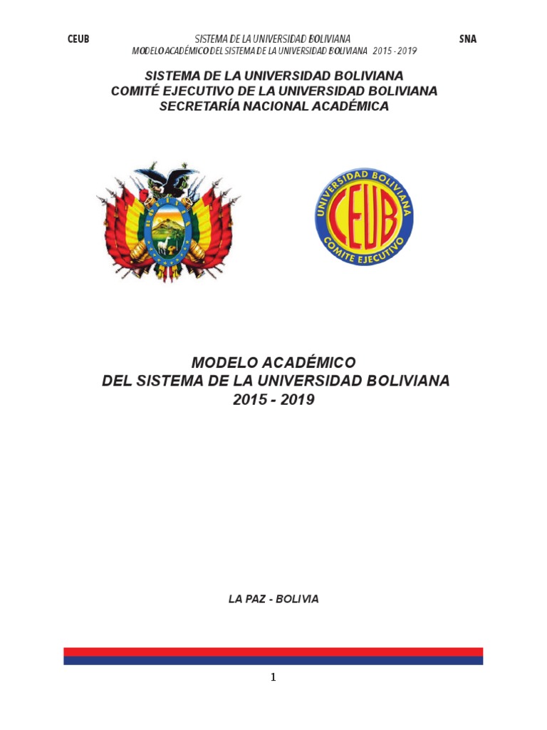 Modelo Académico CEUB 2015-2019 | PDF | Universidad | Bolivia