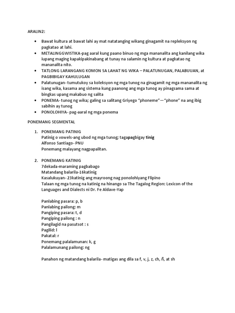 Filipino Midterm | PDF