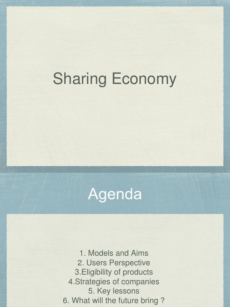 Sharing | PDF | Sharing Economy | Economics