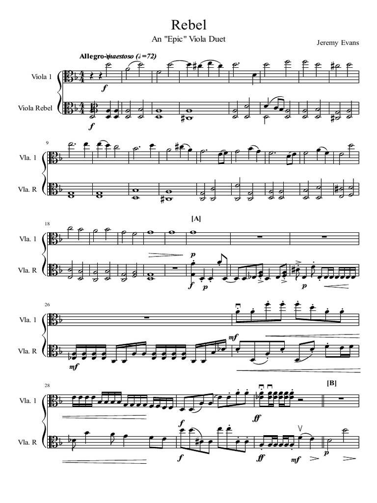 Rebel Viola Duet | PDF