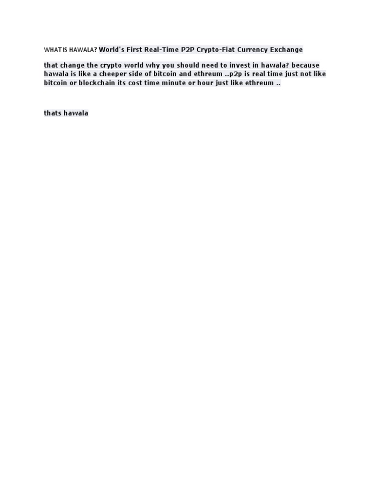 What Is Hawala | PDF