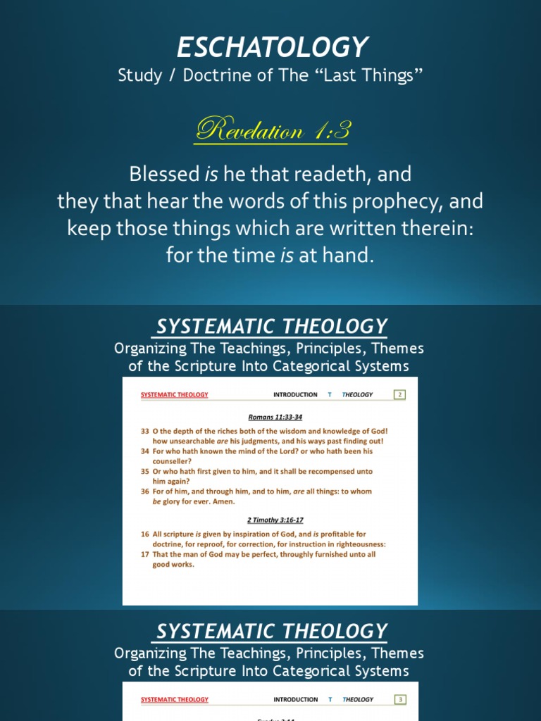 Eschatology Ppt 05.01.2018 | Christian Eschatology | Hell