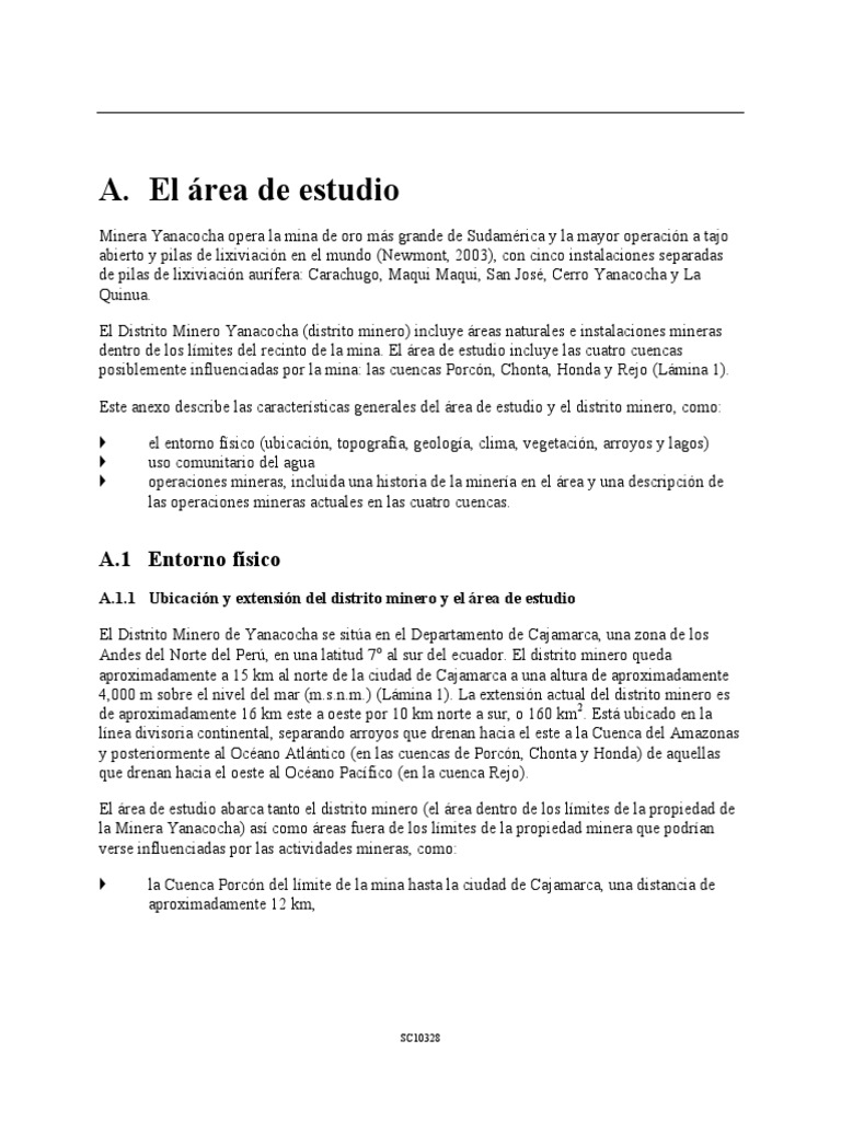 Proyecto Yanacocha | PDF | Minería | Precipitación