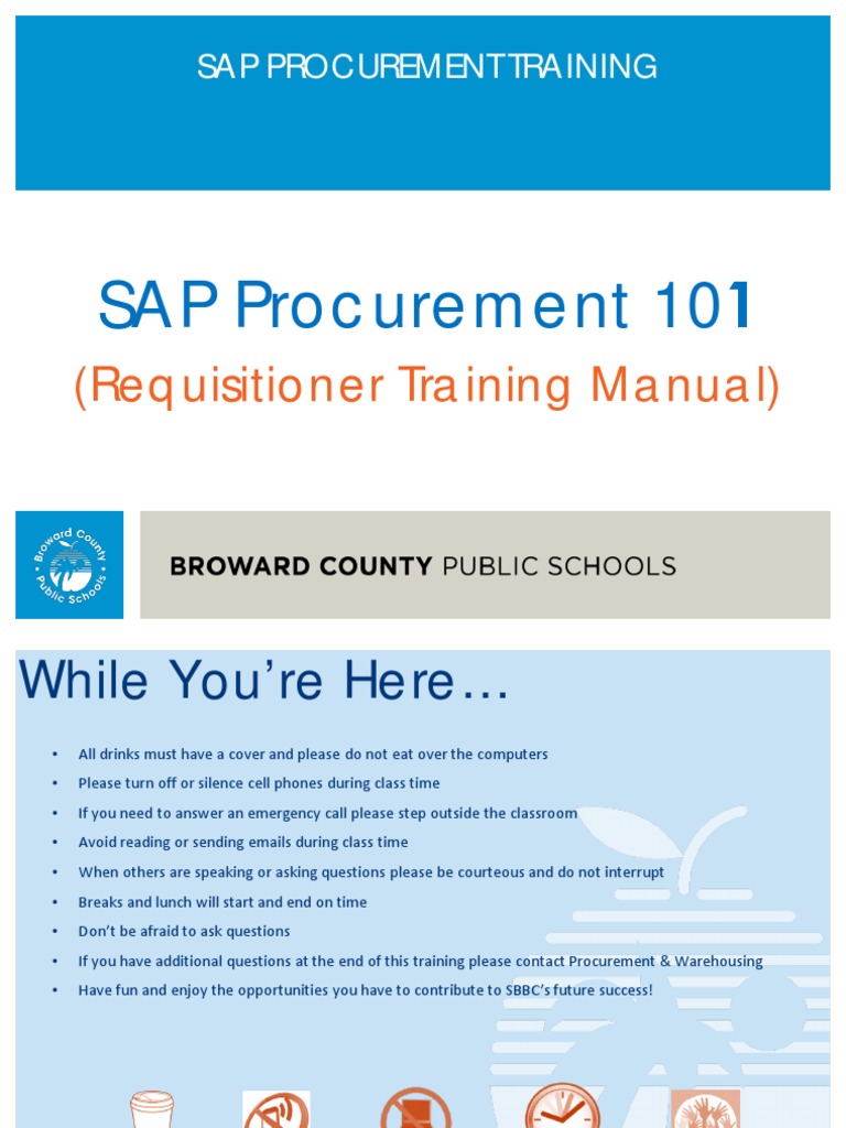 Procurement101 - Student Training Manual 201705-V4 | PDF | Receipt | Sap Se