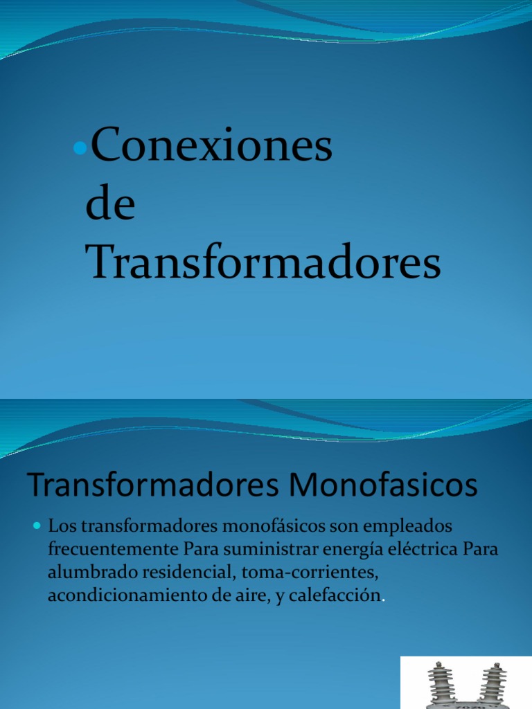 Conexion de Transformadores | PDF | Transformador | Inductor