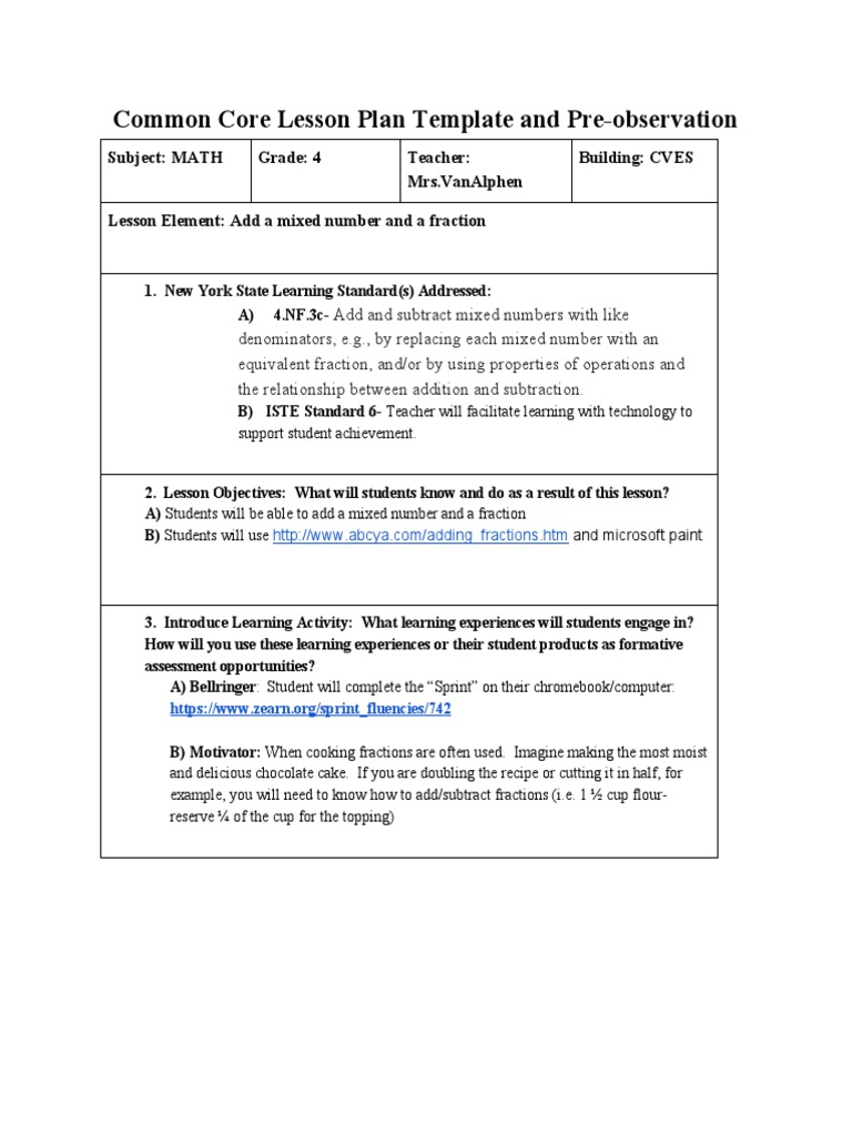 fractions-lesson-plan-fraction-mathematics-lesson-plan