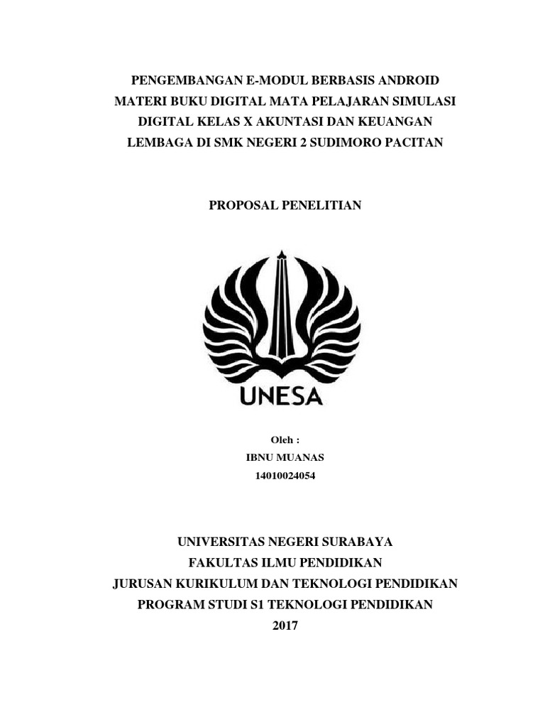 Cover Proposal Skripsi Unesa | PDF