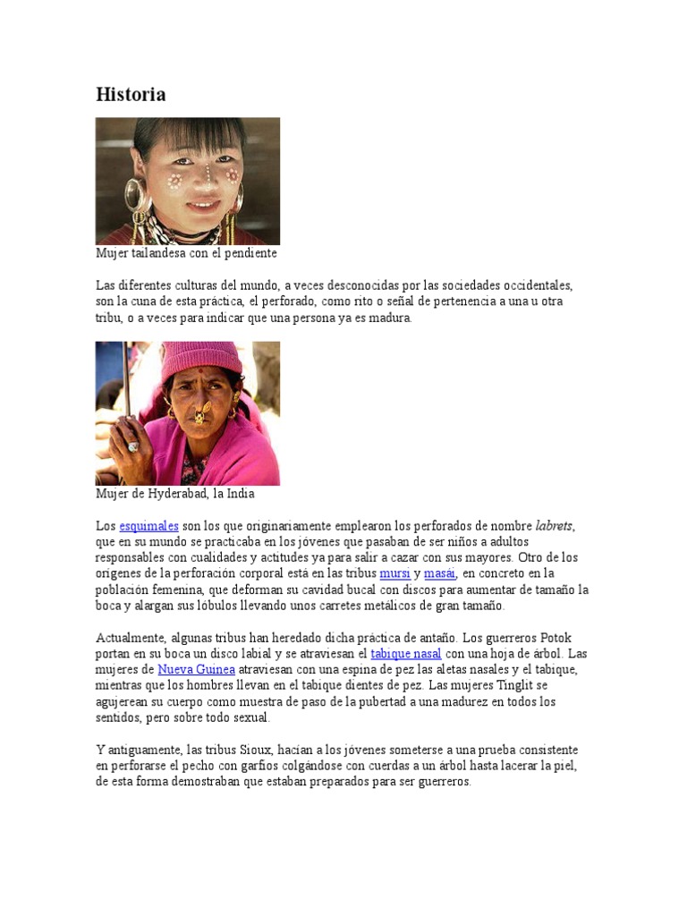 Historia Del Piercing | PDF