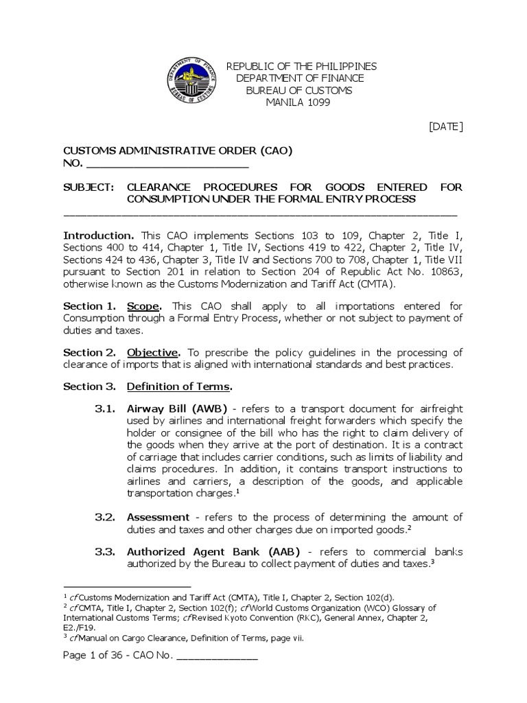 Entry Lodgement and Cargo Clearance Process PDF | PDF | Trade ...