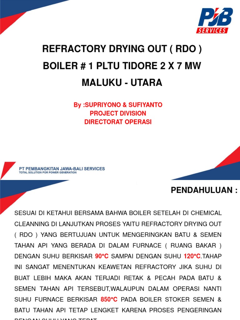 Refractory Drying Out (Rdo) Boiler | PDF