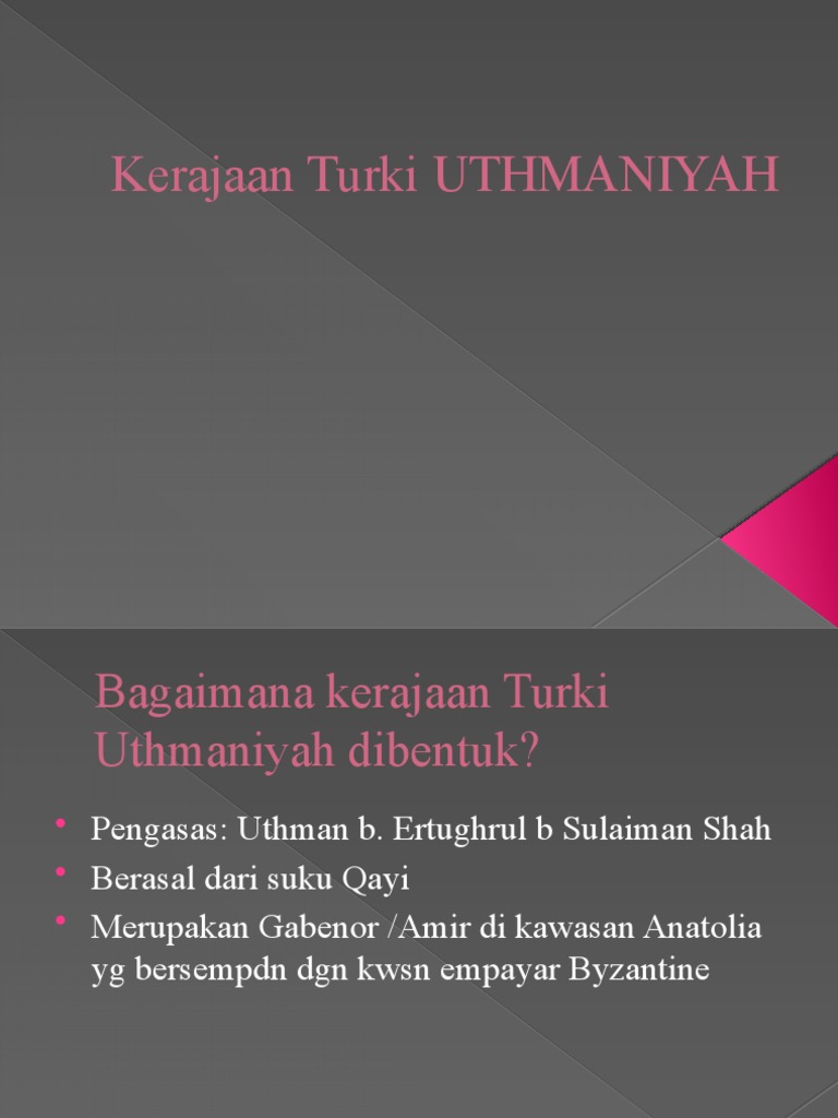 Kerajaan Turki UTHMANIYAH | PDF