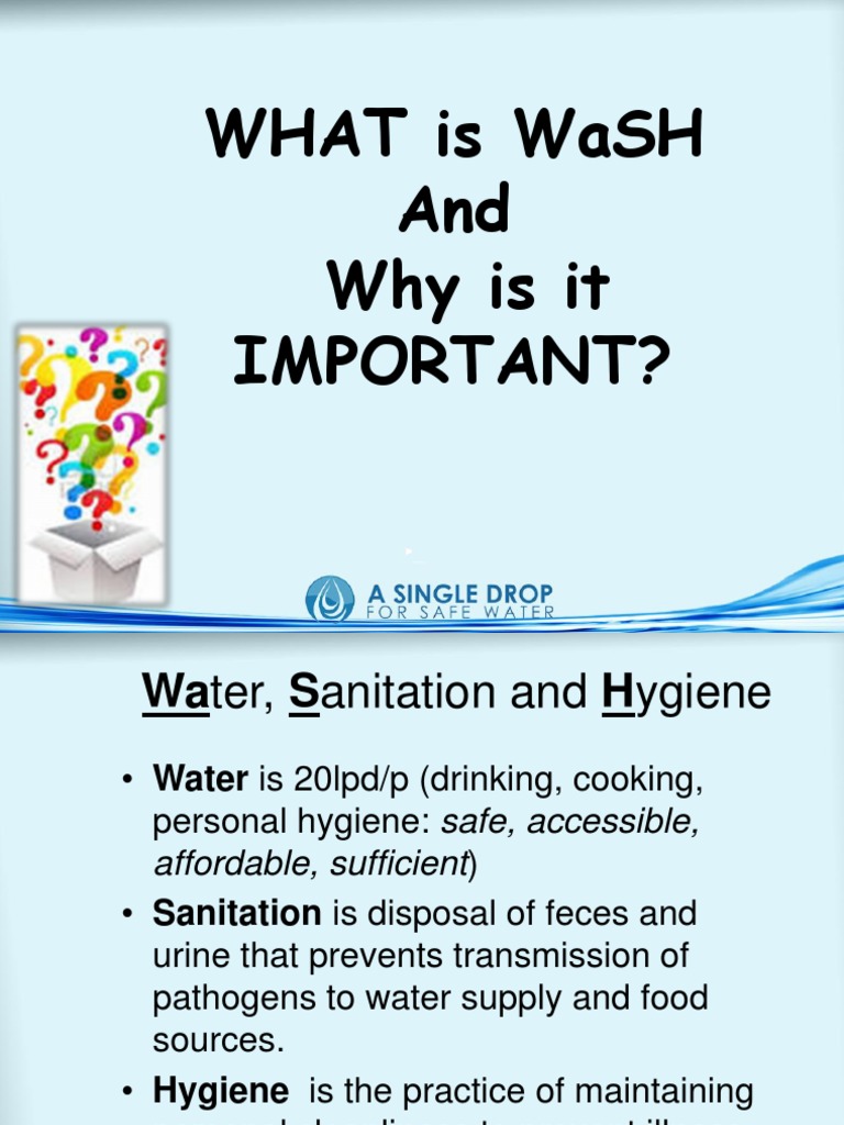 Importance of WASH in Health and Education | PDF | Wash | Sanitation
