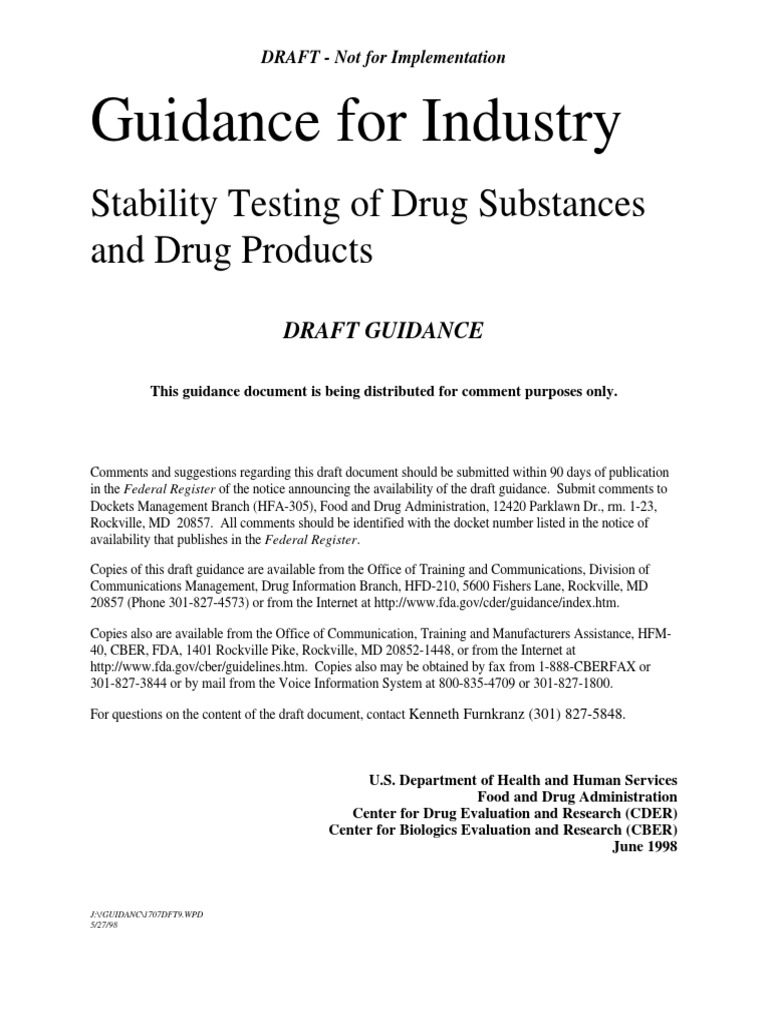 Drug Stability Testing Guidance | PDF | Regression Analysis ...