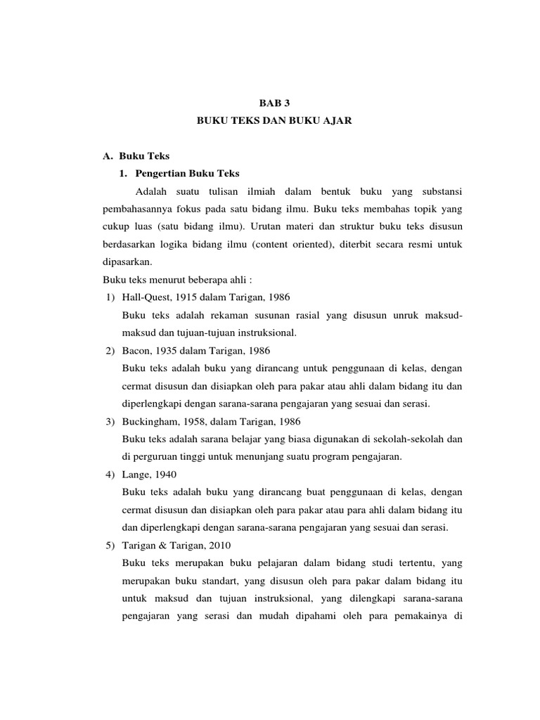 Buku Teks Dan Buku Ajar | PDF