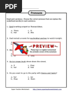 Pronouns Worksheet He She It and They | PDF | Language Arts & Discipline