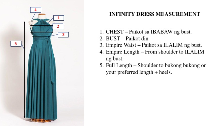 Infinity Dress Measurement Guide | PDF
