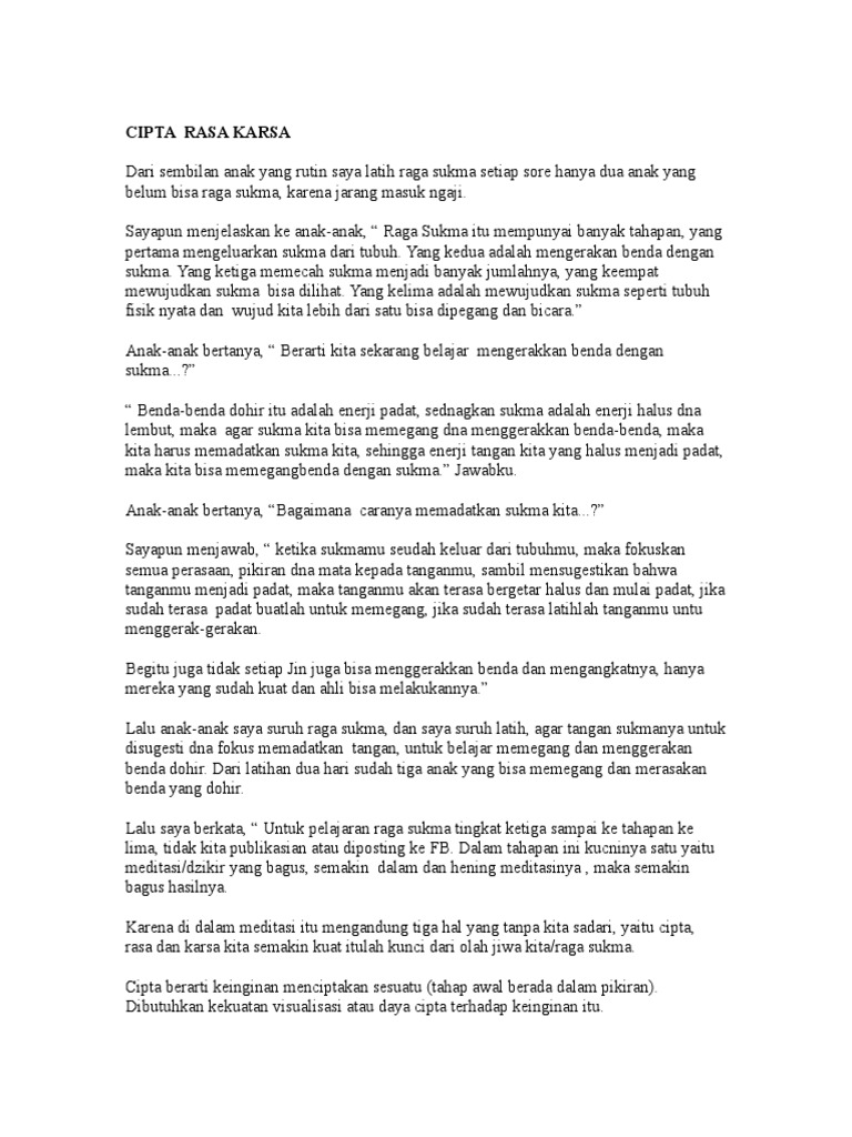 Cipta Rasa Karsa | PDF