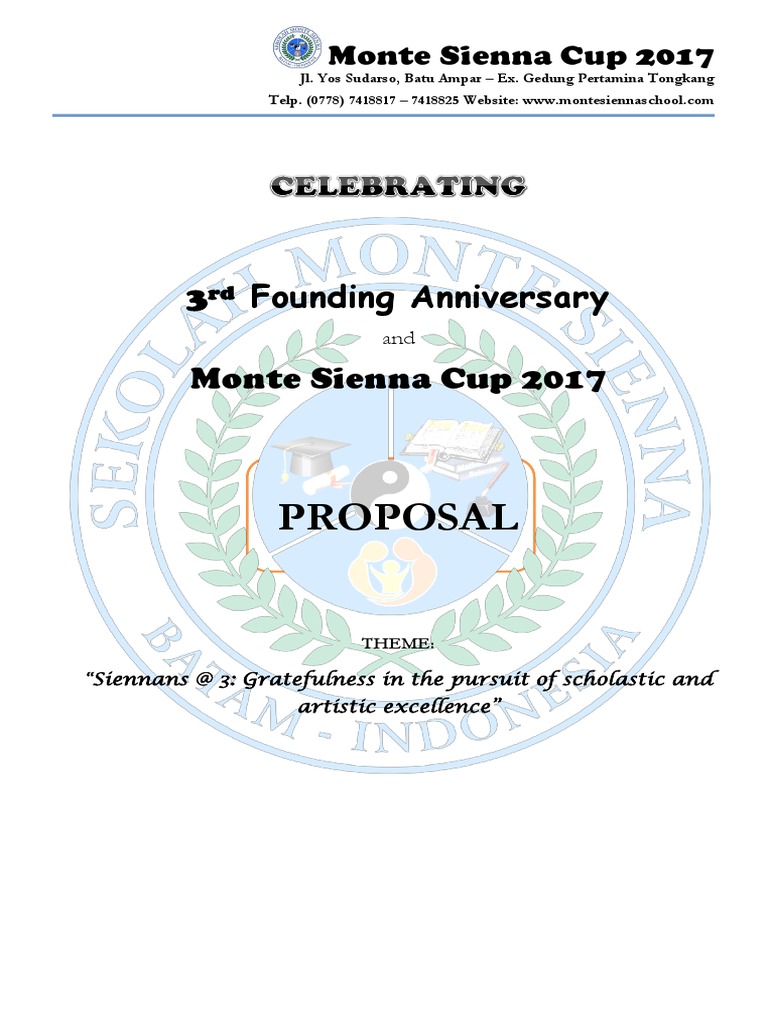 Proposal Monte Sienna Cup | PDF | Sushi | Bahasa