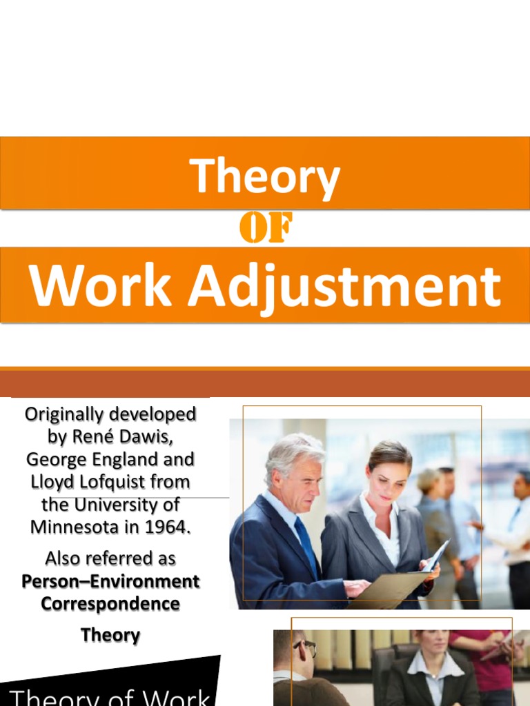 Theory On Work Adjustment Report Career Guidance | Download Free PDF ...