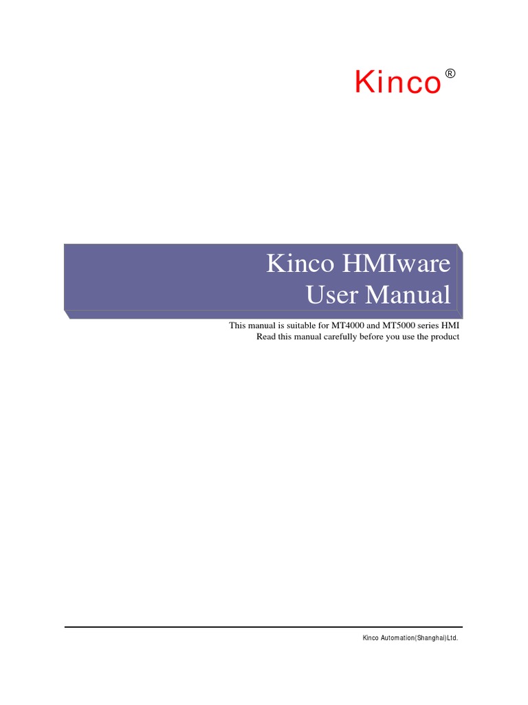 Kinco HMIware User Manual en 1506 | PDF | Microsoft Windows | Computer Keyboard