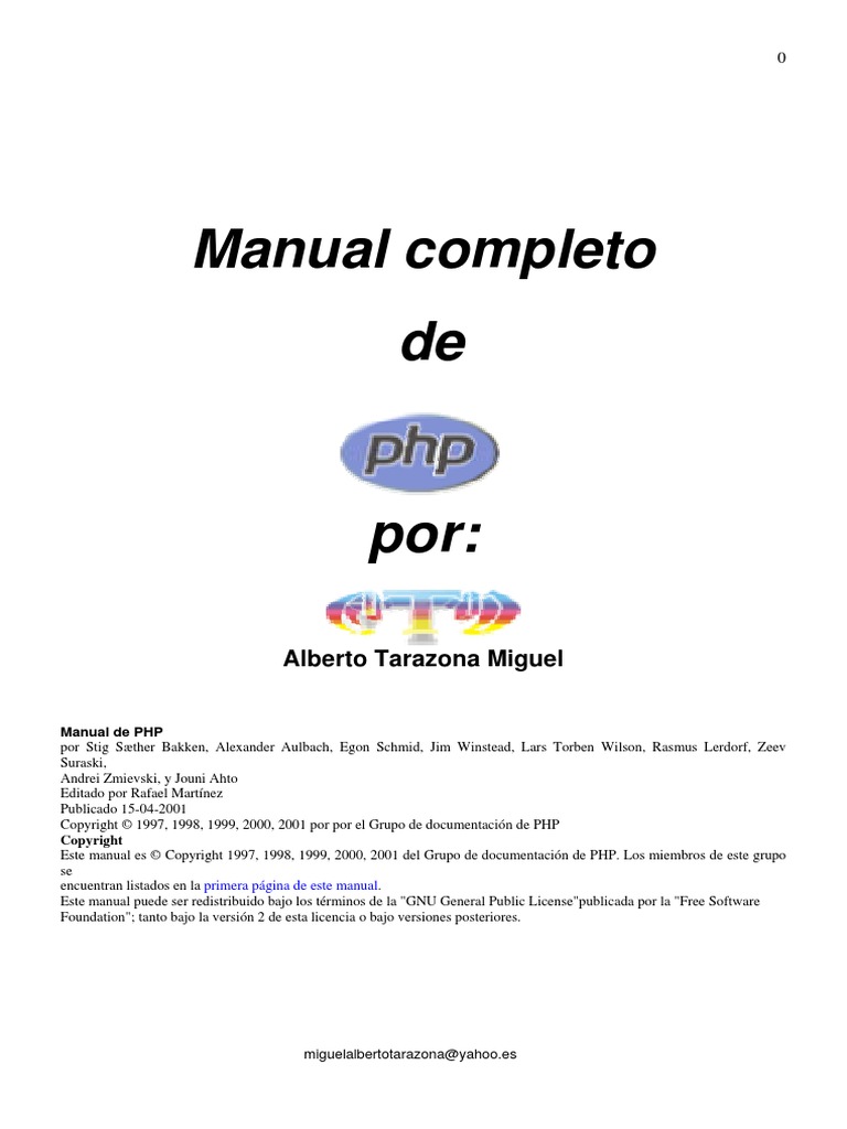 Manual Completo PHP PDF | PDF | Informática | Tecnología