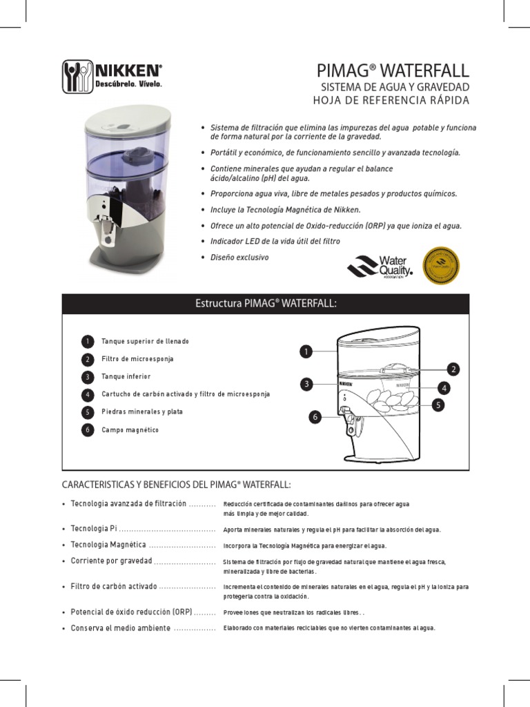 Ficha Tecnica Pimag Waterfall | PDF | Ph | Agua